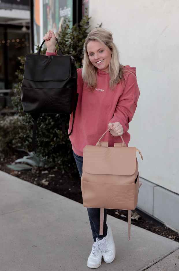 Everything Backpack - Embossed Rainbow (LATTE) – Jadelynn Brooke®