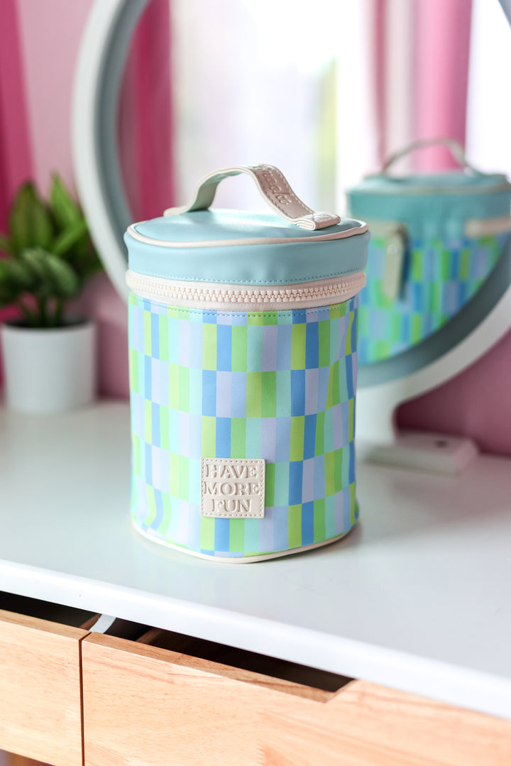 Barrel Toiletry Bag - Watercolor (Blue/Green) – Jadelynn Brooke®